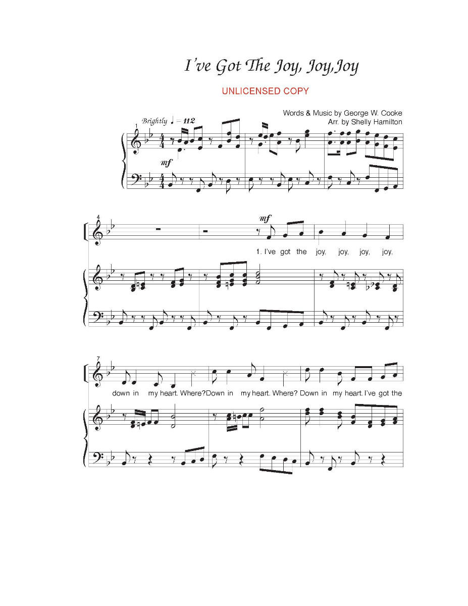 I've Got the Joy (PDF download)